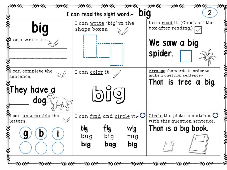 Kindergarten Sight Words Orange/dolch/ Fry List - Etsy