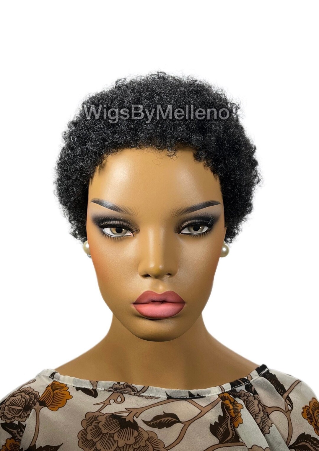 Short Afro Wig, TWA Wig, Black Afro Wig, Short Curly Wig, Kinky Afro ...