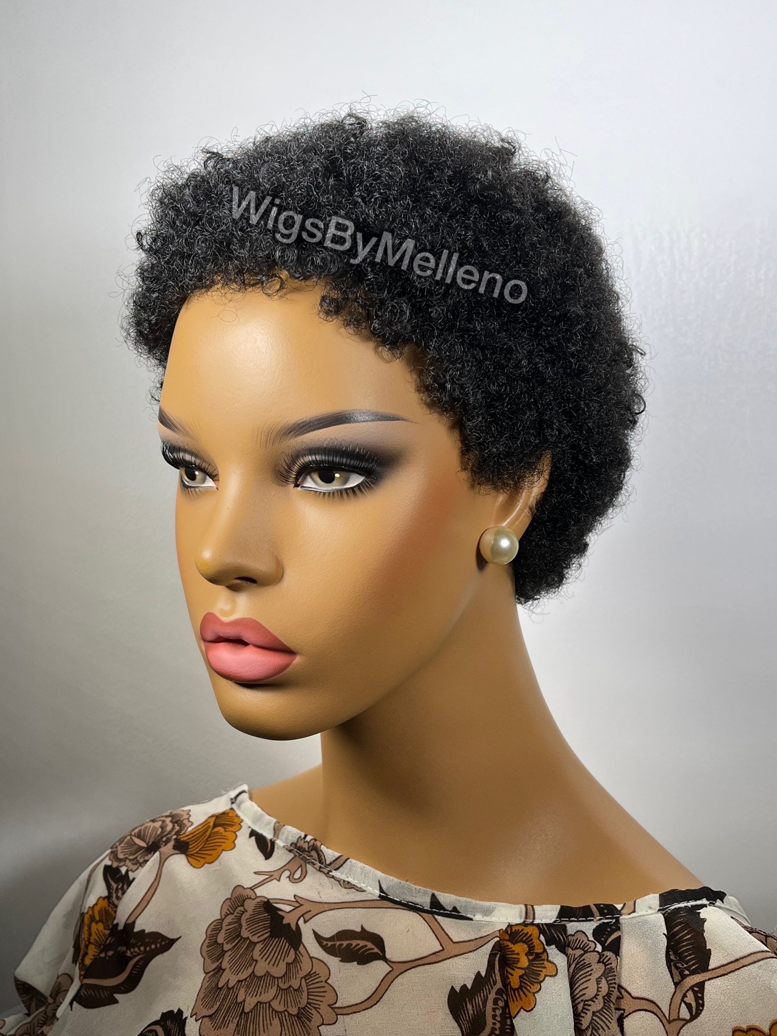 Short Afro Wig, TWA Wig, Black Afro Wig, Short Curly Wig, Kinky Afro ...