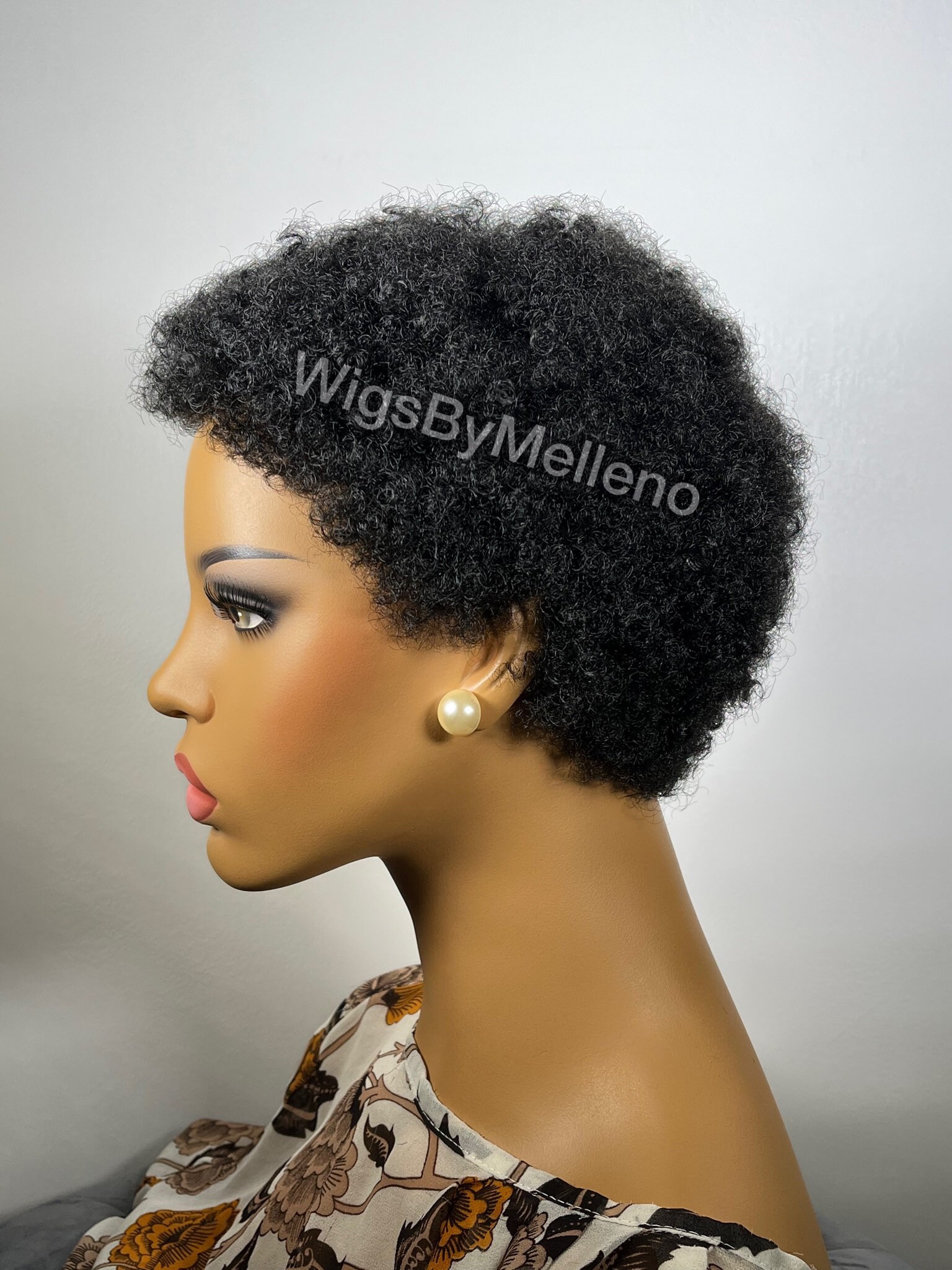 Short Afro Wig, TWA Wig, Black Afro Wig, Short Curly Wig, Kinky Afro ...