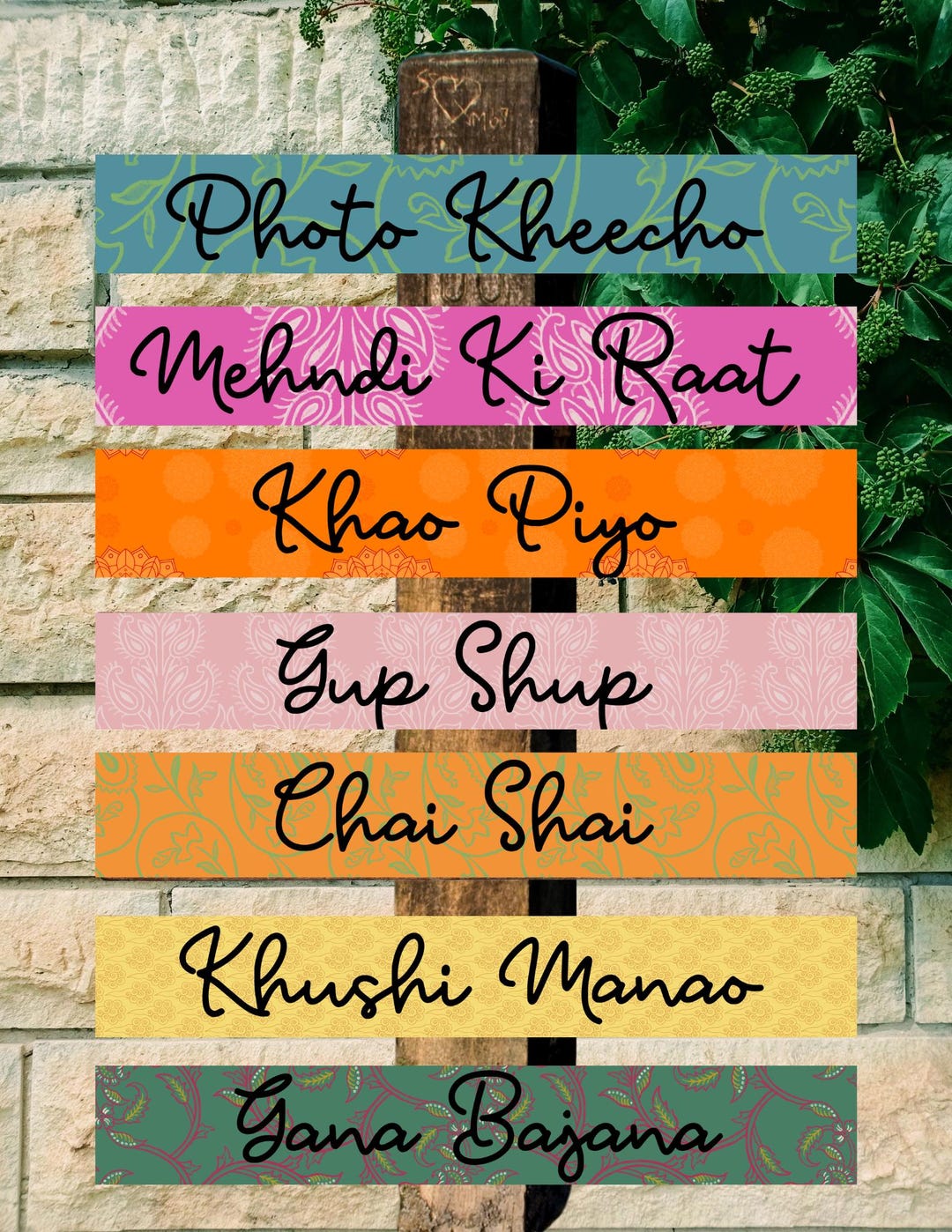 Mehndi Night Sign | Colorful Wedding Decor | Desi Haldi Mehndi Party ...