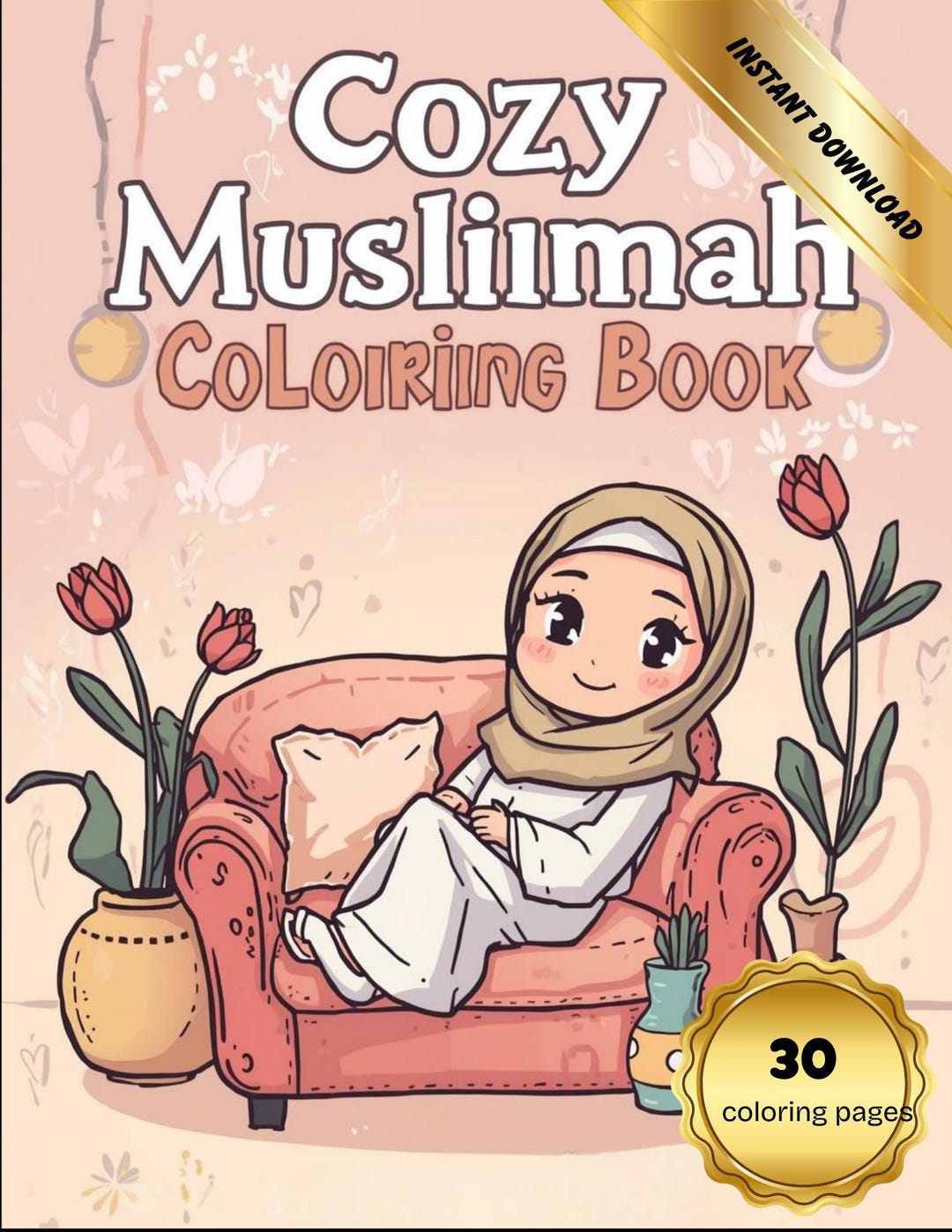 Cozy Muslimah Coloring Book | 30 Peaceful Pages (digital Download) - Etsy