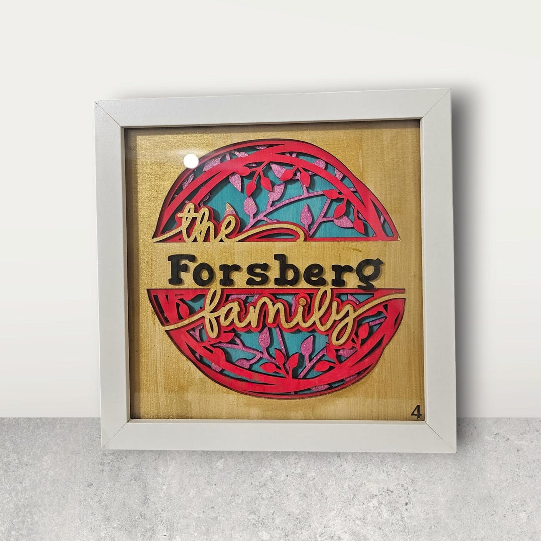 Custom Family Name Shadow Box Frame - Etsy
