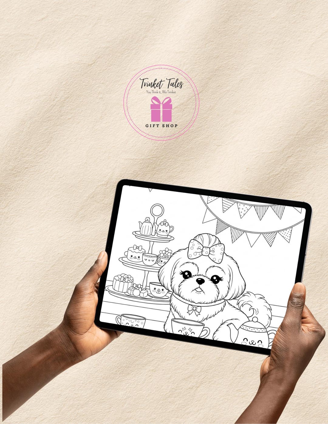 Puppy Love Coloring Book | 50 PNG Puppy Coloring Pages for iPad | Cute ...