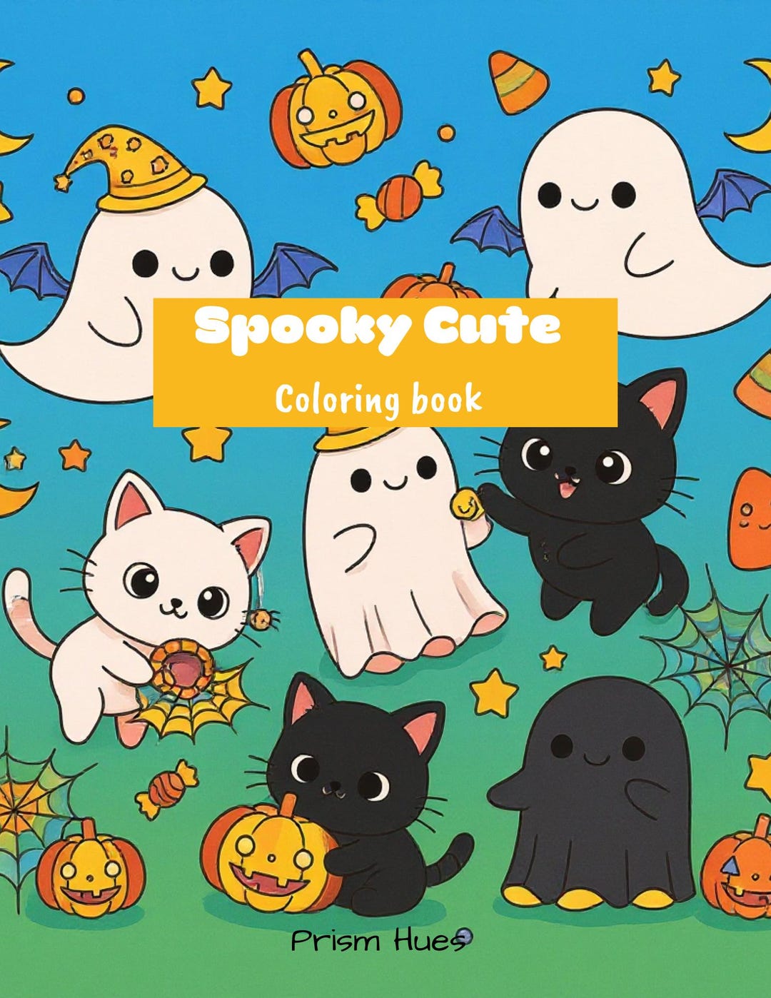 Kawaii Ghost Coloring Book | Cute Halloween Pages (digital Download) - Etsy