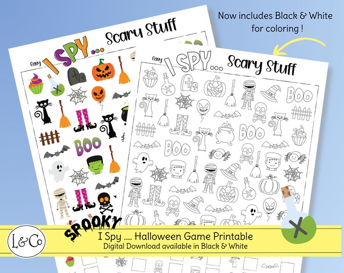 Halloween I Spy, Preschool Printable, Preschool Game, Halloween ...