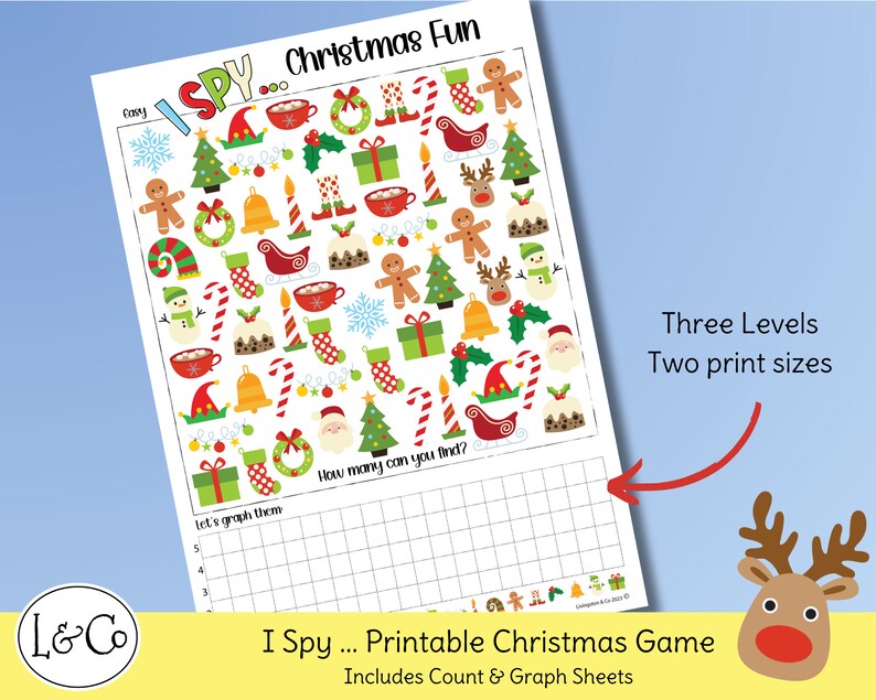 I Spy Christmas, Printable Christmas Games for Kids, Printable ...