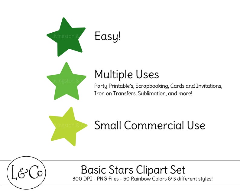 Rainbow Star Clipart Commercial Use, Digital Planner Clip Art for ...