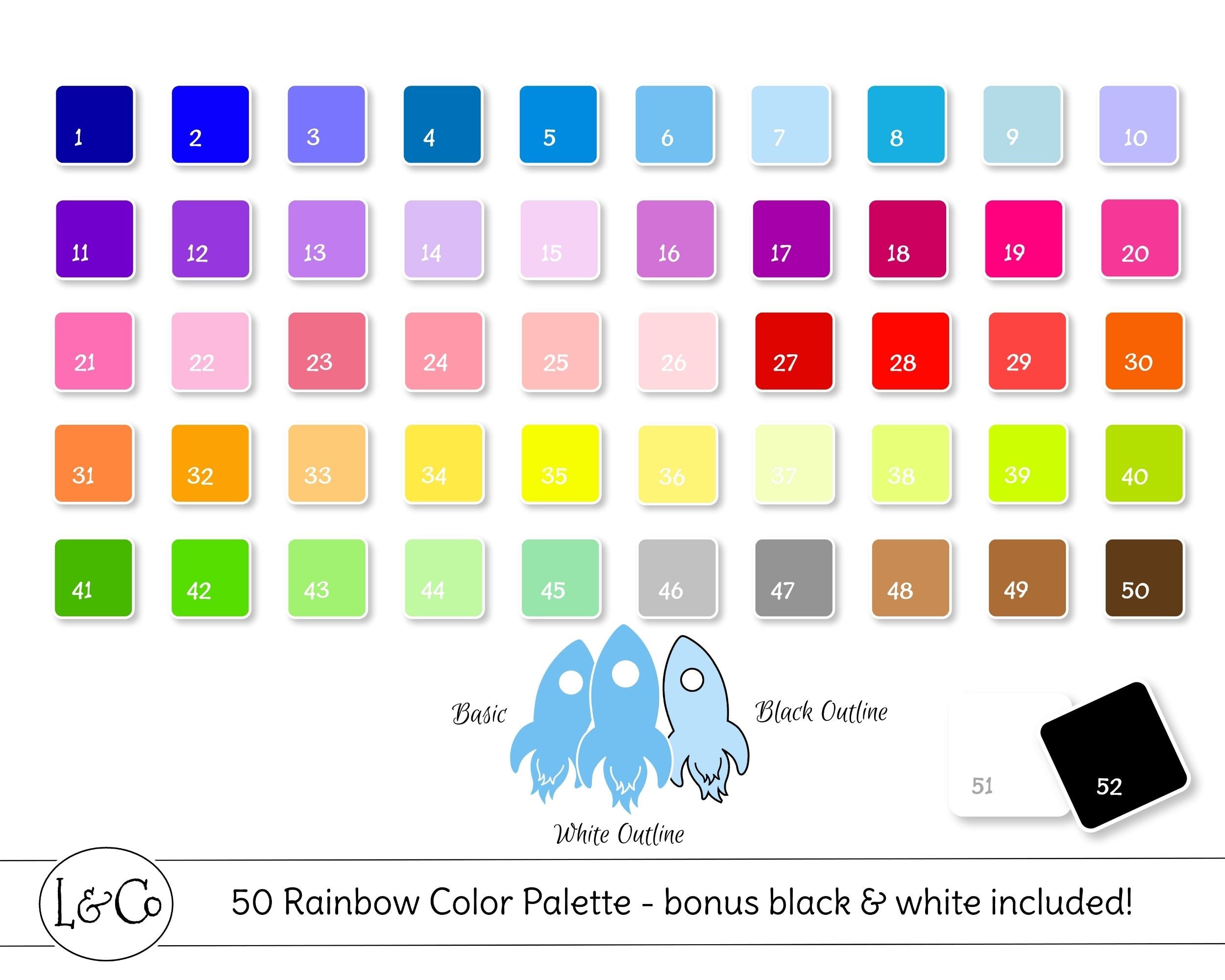 Space Ship / Rocket Clipart Set, Rainbow Rocket Shapes, Clip Art ...