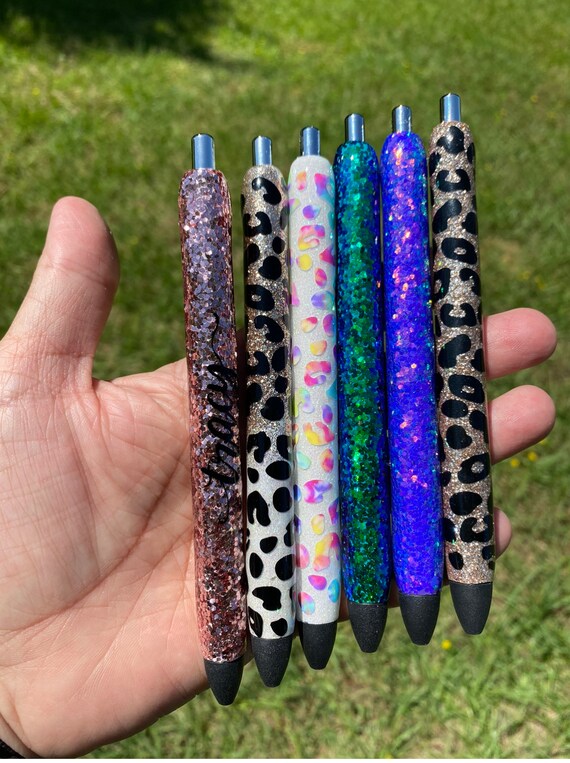 Office & School Supplies Office Blue Glitter Teardrop Resin Pen Home ...