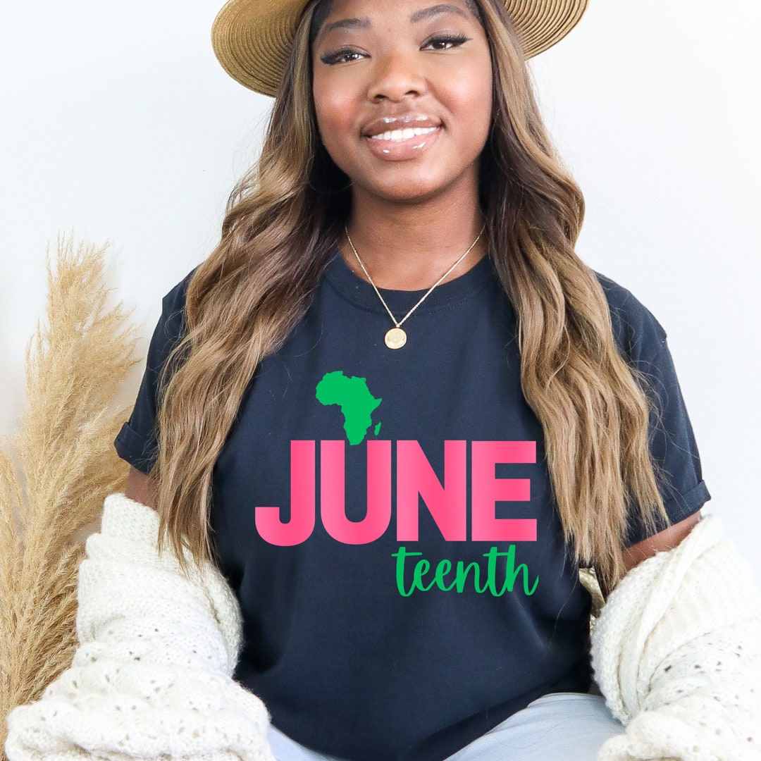 Juneteenth Shirt, Black History Month Tee, Green and Pink T-shirt, HBCU ...