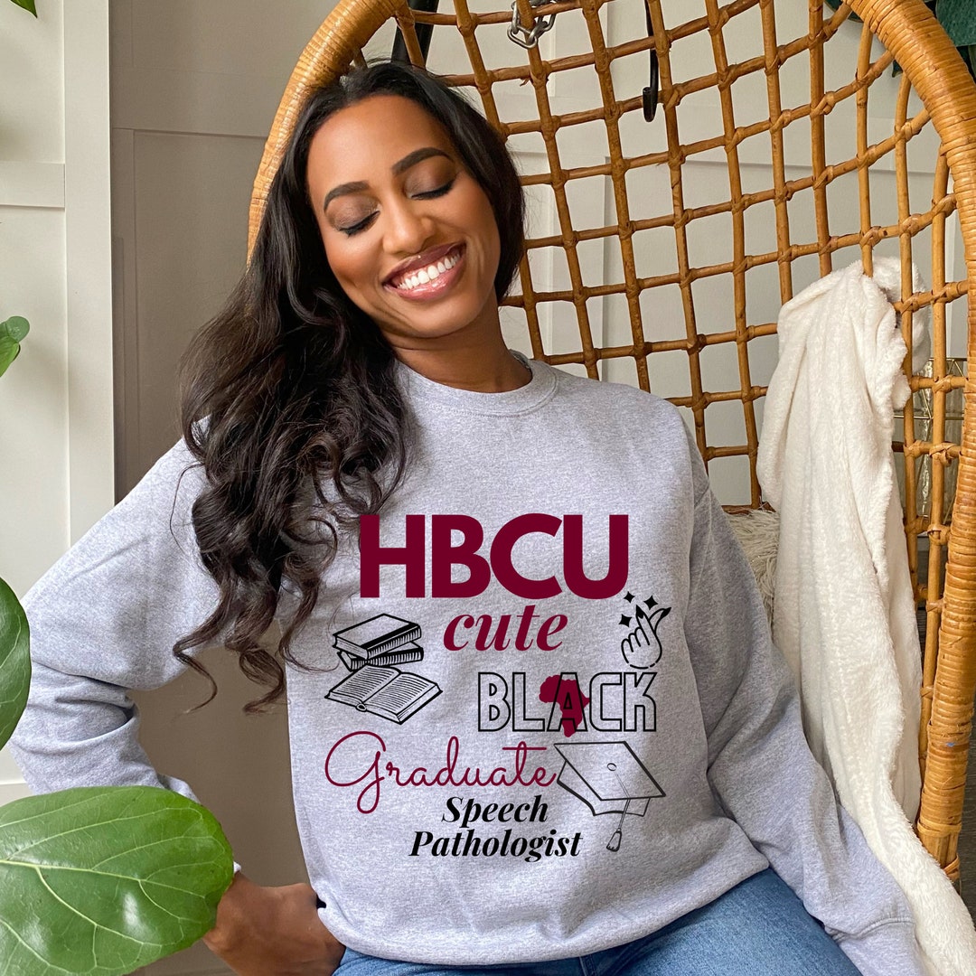 HBCU Cute Black Graduate, Custom 2024 Graduation Sweatshirt, Speech ...