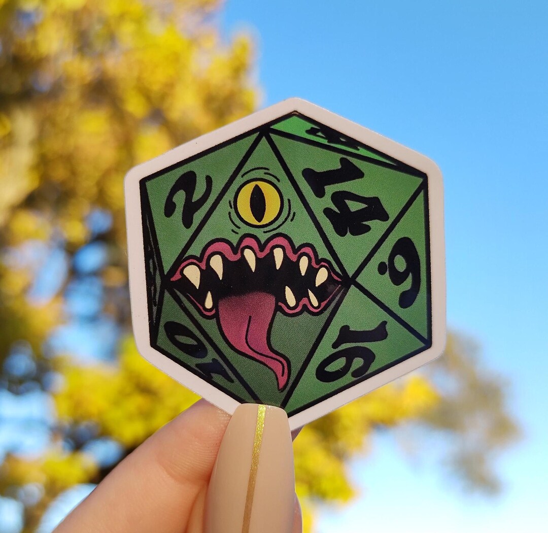 Dice Mimics Stickers Dungeons and Dragons Stickers Nerdy Gifts for Dice ...