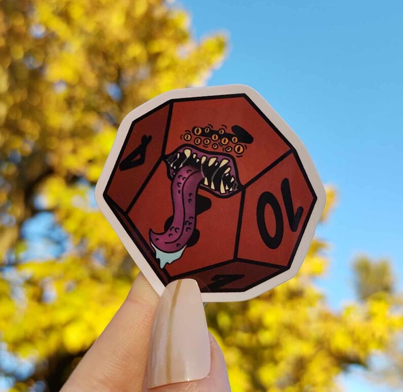 Dice Mimics Stickers Dungeons and Dragons Stickers Nerdy Gifts for Dice ...