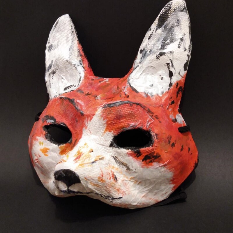 Paper Mache Fox Mask - Etsy