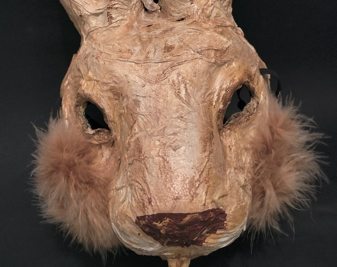 Rabbit Mask Bunny Mask Paper Mache Animal Masks Stand by Me - Etsy