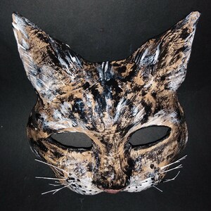 Original Paper Mache Cat Mask, Calico Cat Mask,romantic Cat,paper Mache ...