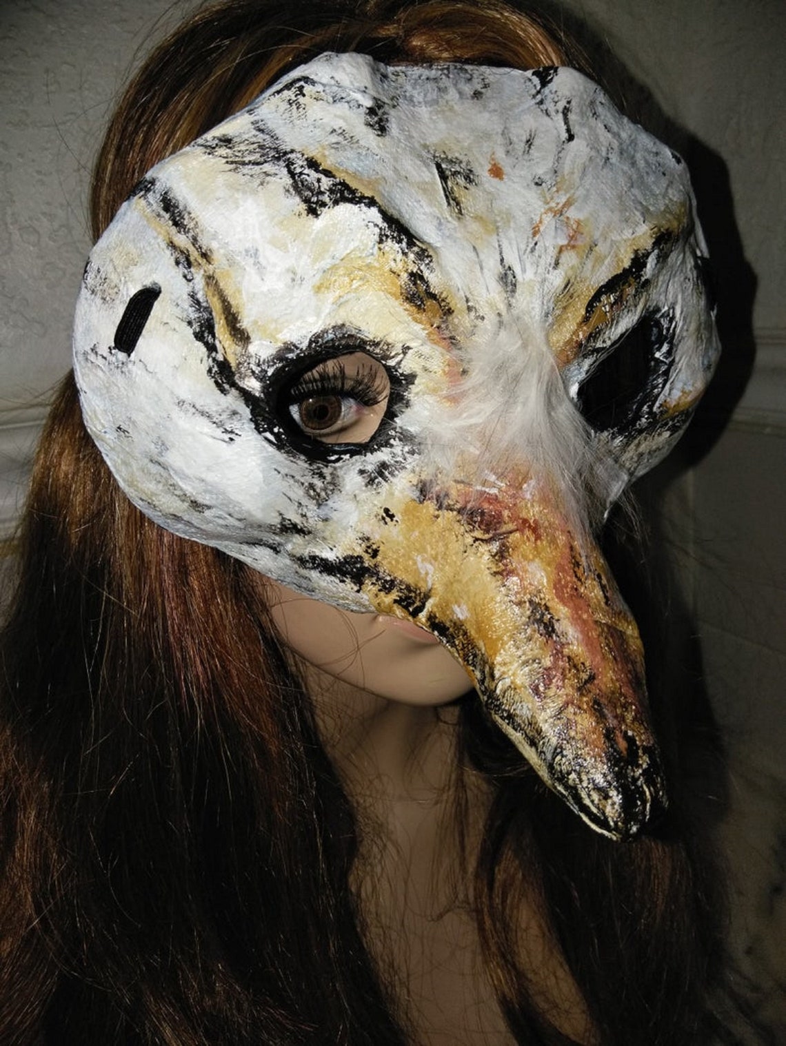 Original Paper Mache Bird Mask: Fantasy Cosplay, Theater Costume - Etsy