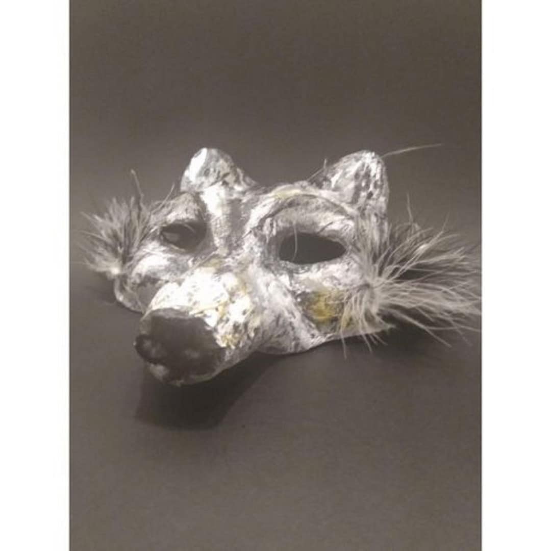 Paper Mache Wolf Mask, ORIGINAL Animal Mask, Papier-mache Wolf Mask ...