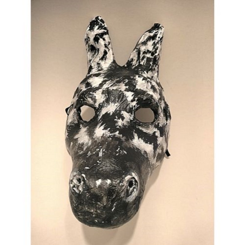 Paper Mache Zebra Mask: Handmade Halloween Costume, Wall Decor - Etsy