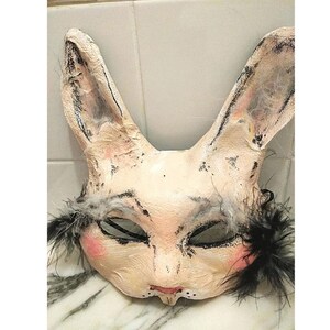 Animal Mask,rabbit Mask,paper Mache Mask,theater Costume, Bunny Rabbit ...