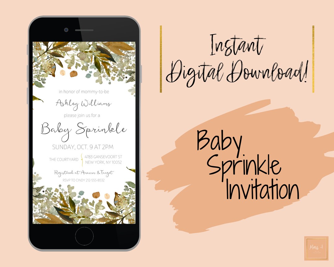 Baby Sprinkle Invitation | Sprinkle Baby Shower | Baby Shower Sprinkle ...