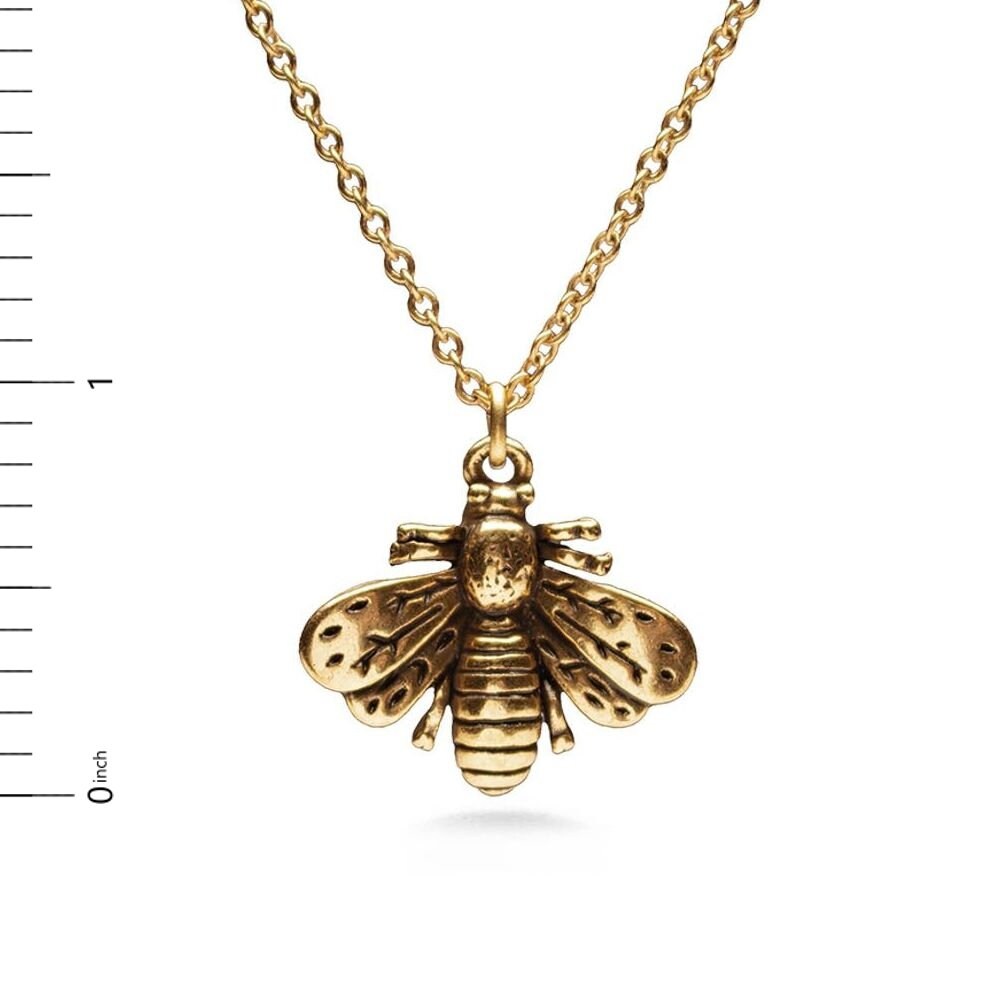 Bee Pendant Necklace - Bumblebee Jewelry - Layering Charm - Etsy