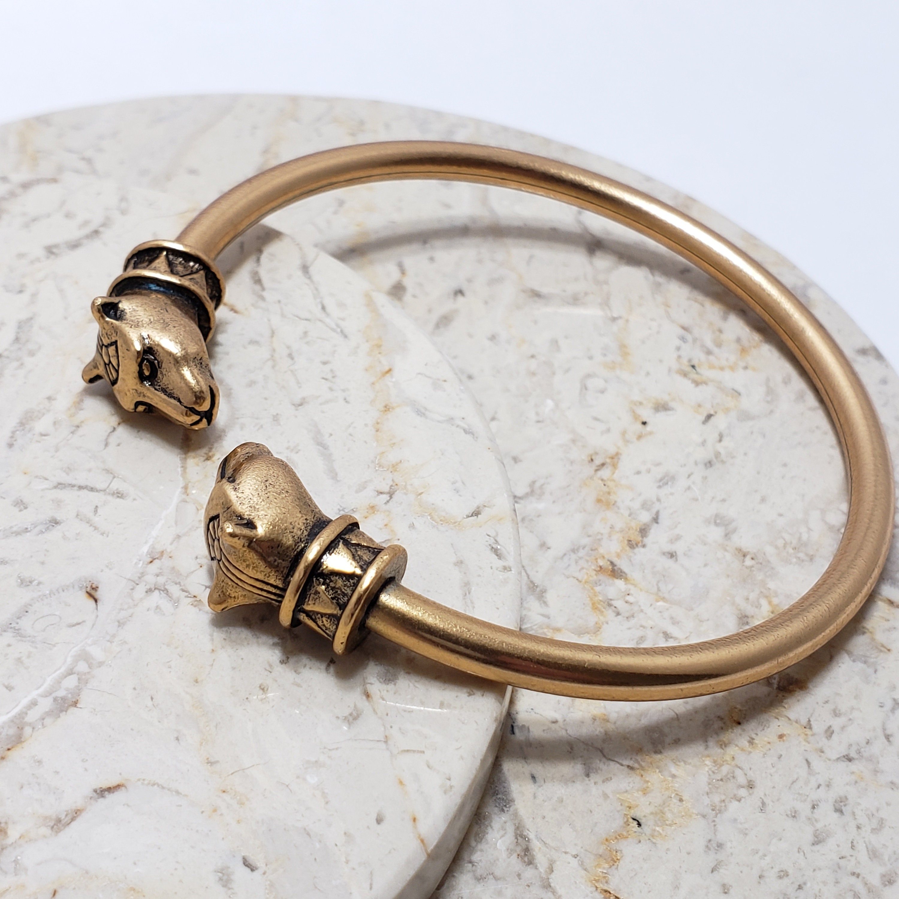 Egyptian Bastet Cuff Bracelet Adjustable Silver or Gold - Etsy