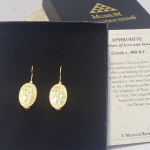 Aphrodite Coin Earrings With Garnet - Etsy