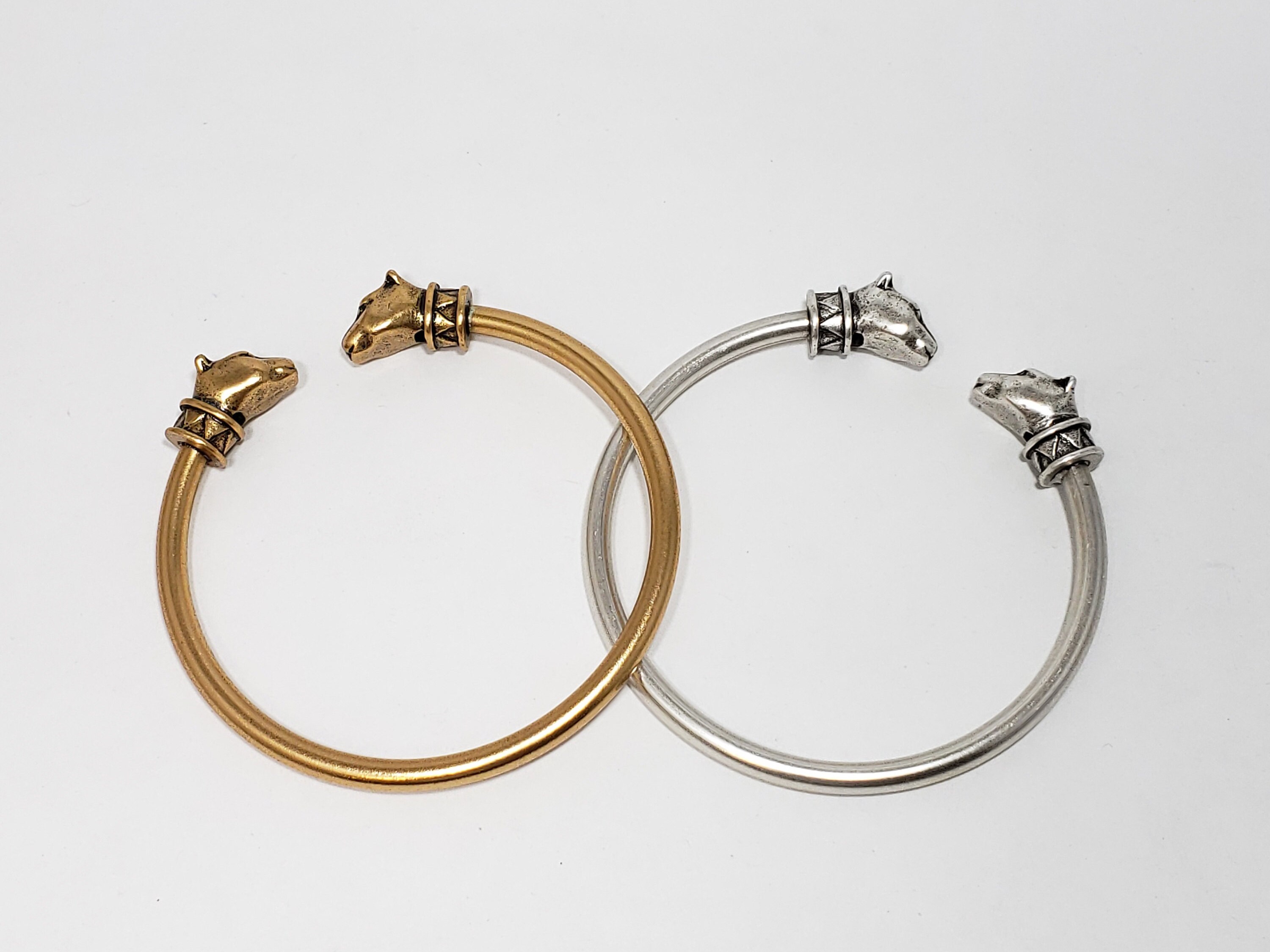 Egyptian Bastet Cuff Bracelet Adjustable Silver or Gold | Etsy