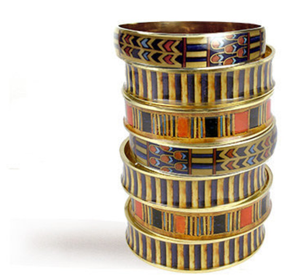 Museum Artwork Bangle Set Assorted Set of 5 - Etsy