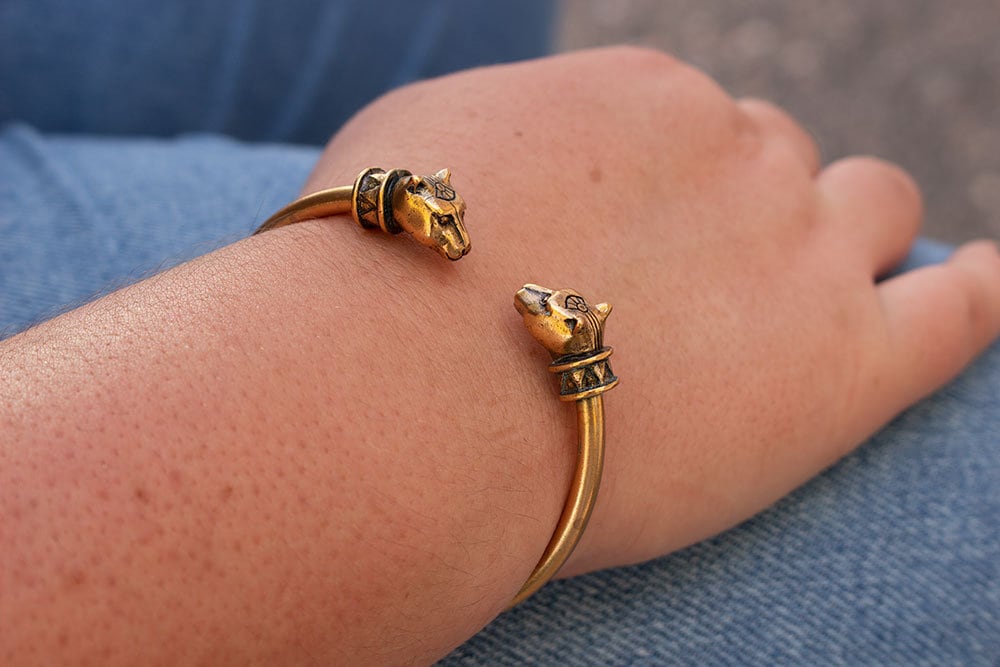 Egyptian Bastet Cuff Bracelet - Adjustable - Silver or Gold - Etsy