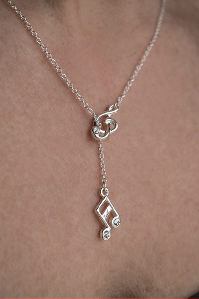 Music Note Lariat Necklace 26 - Etsy