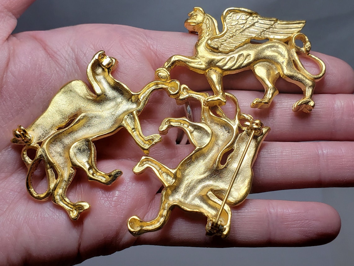 Griffin Brooch Pin | Etsy