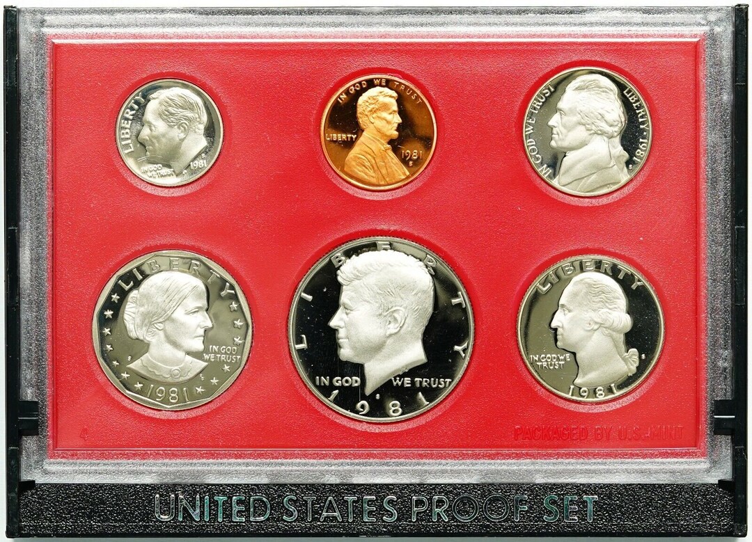 1981 U.S. Mint - Proof Set - 6 Coins! - Etsy
