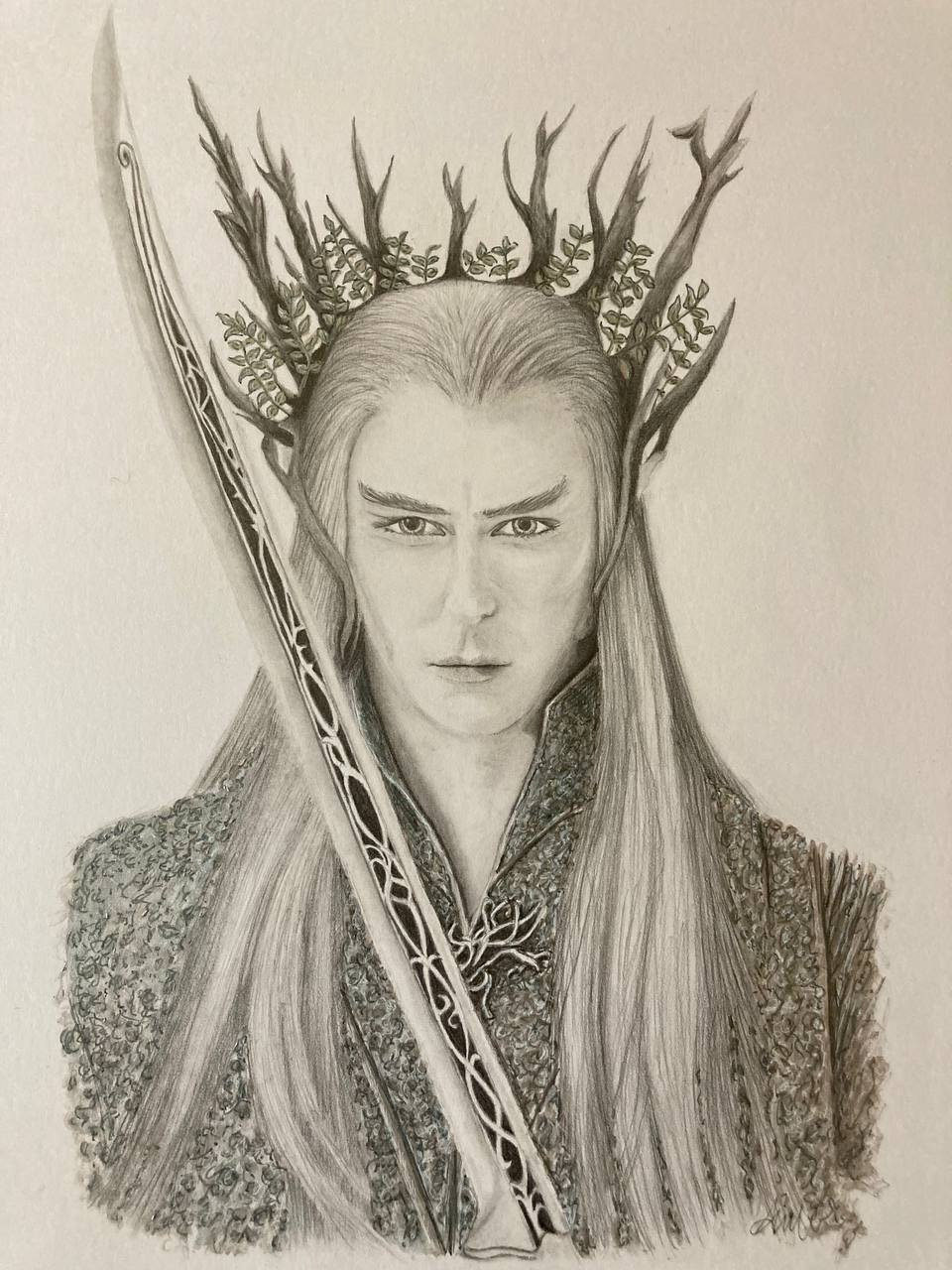 Thranduil Scared Face Sketch