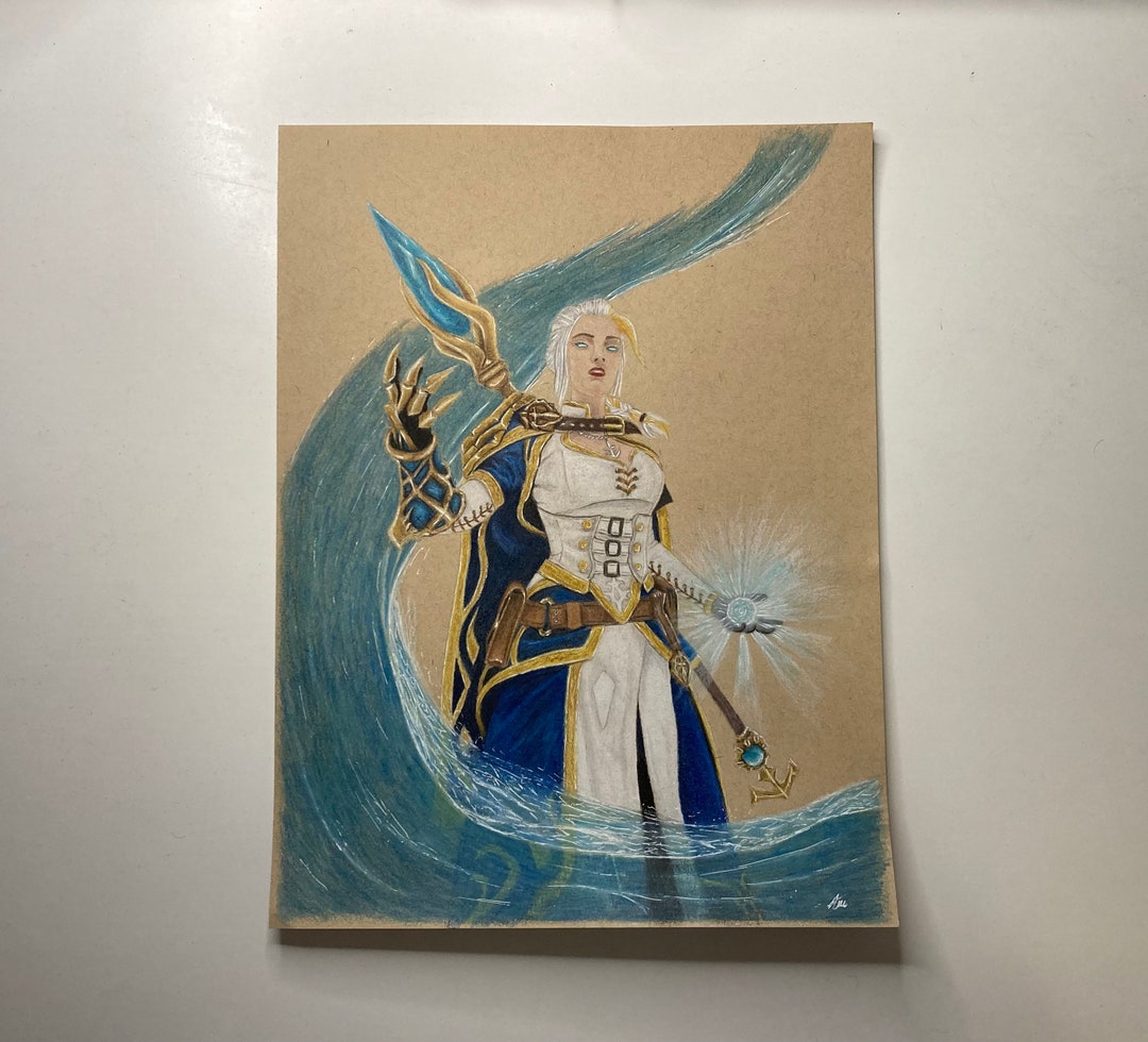 Jaina Proudmoore Warcraft Character Character Drawing Original - Etsy