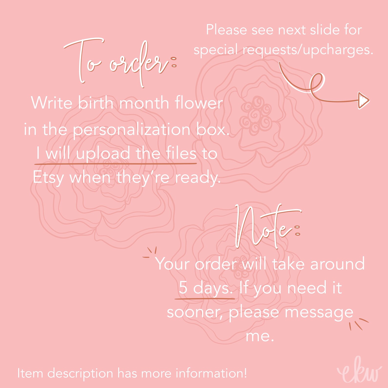 Single Birth Month Flower Digital File B/W and Color - Etsy