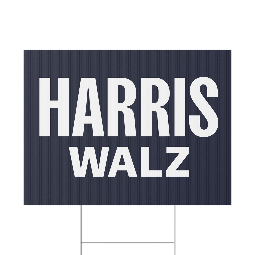 Harris Walz Yard Sign With Stake, Harris Walz Lawn Sign, Kamala Harris ...