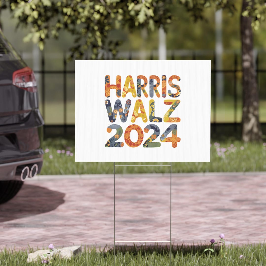 Harris Walz Yard Sign, Kamala Harris Yard Sign, Tim Walz Yard Sign ...