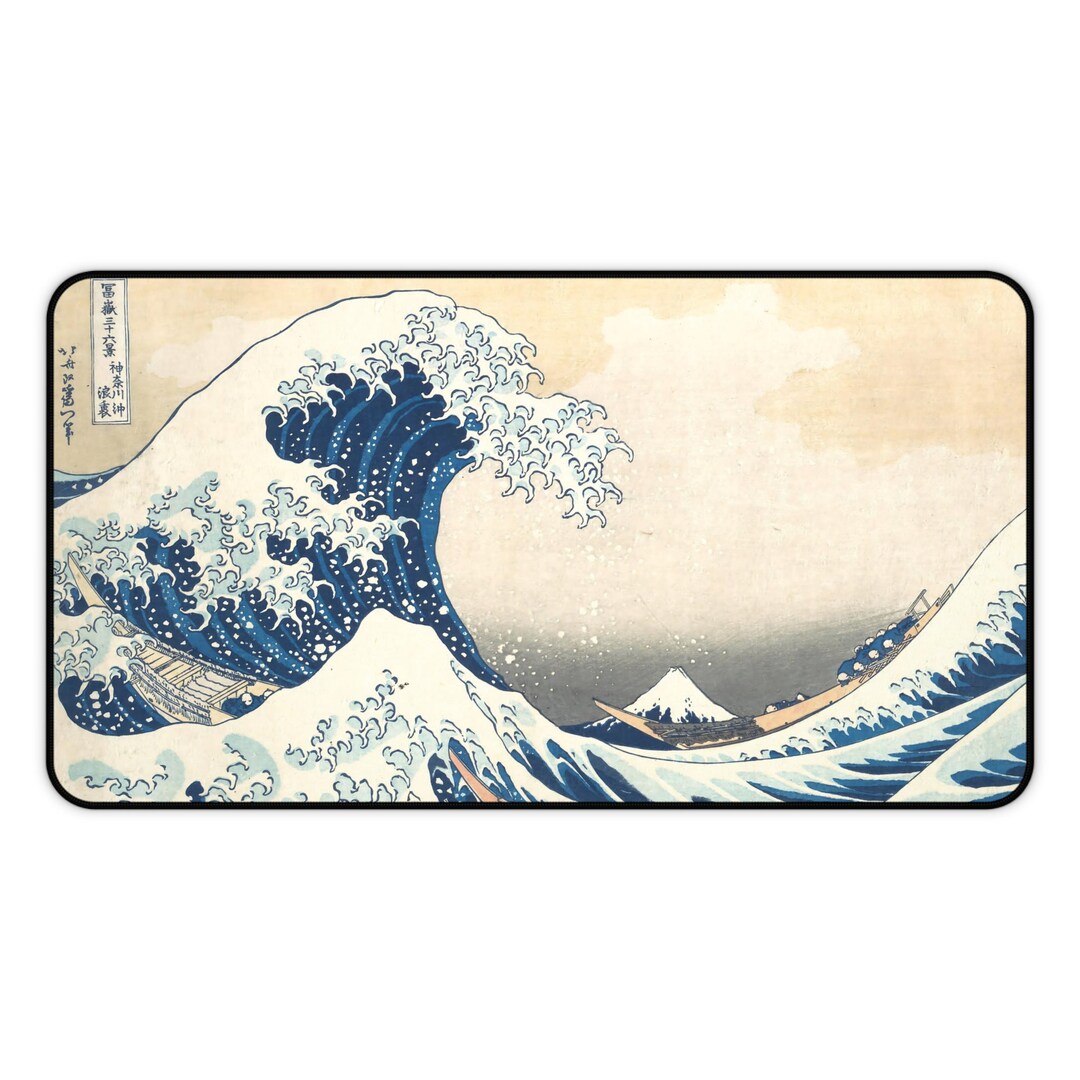 Japanese Great Wave Desk Mat, Japanese Desk Mat, Anime Desk Mat ...