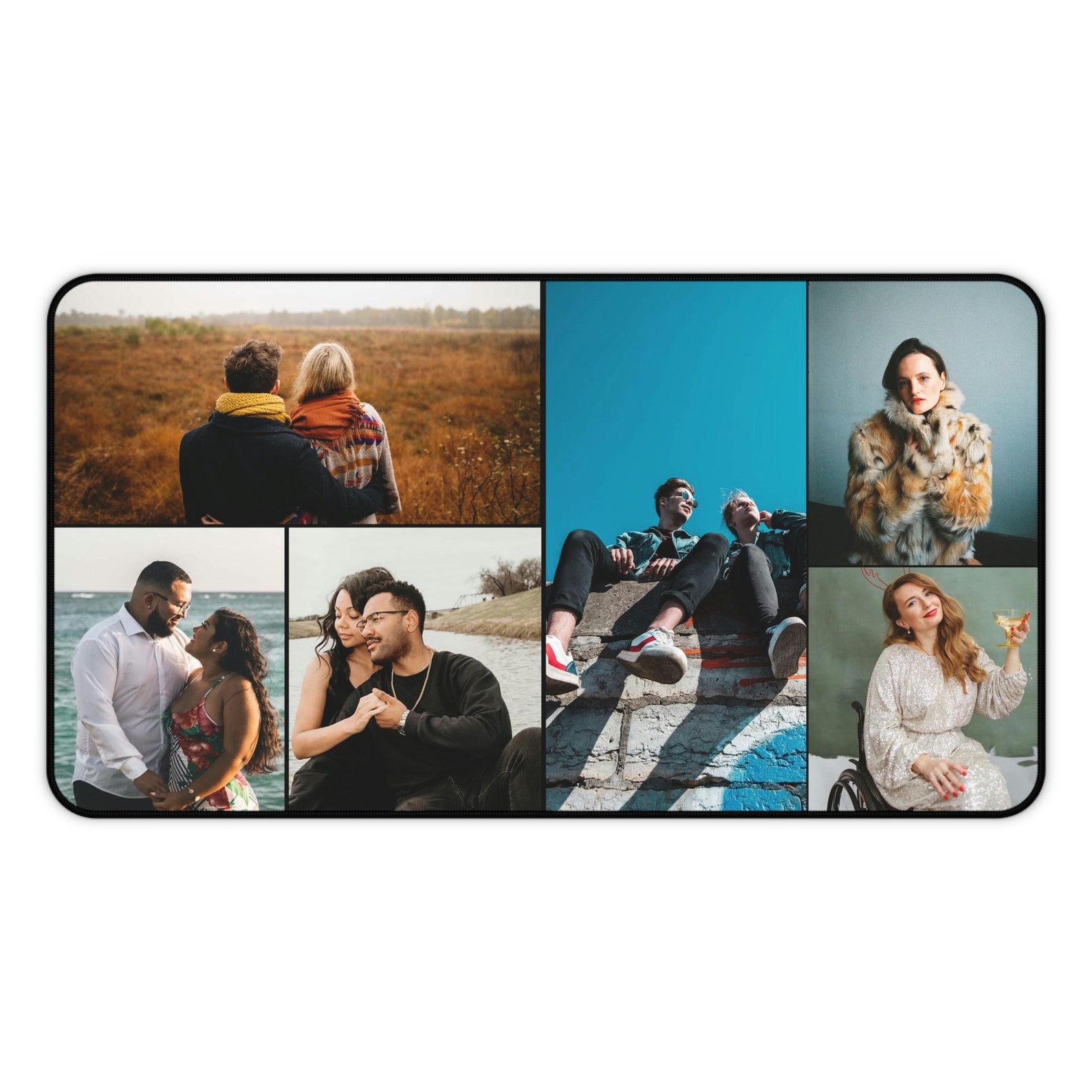Custom Desk Mat, Custom Mouse Pad, Dog Photo Collage Desk Mat, Custom ...