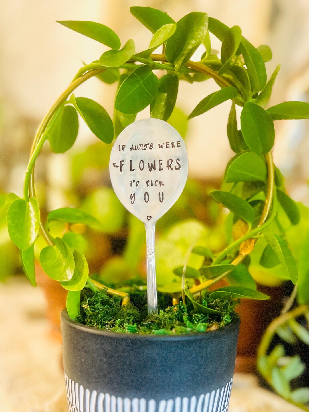 Hand Stamped Plant Marker: Aunt Gift, Garden Lover - Etsy