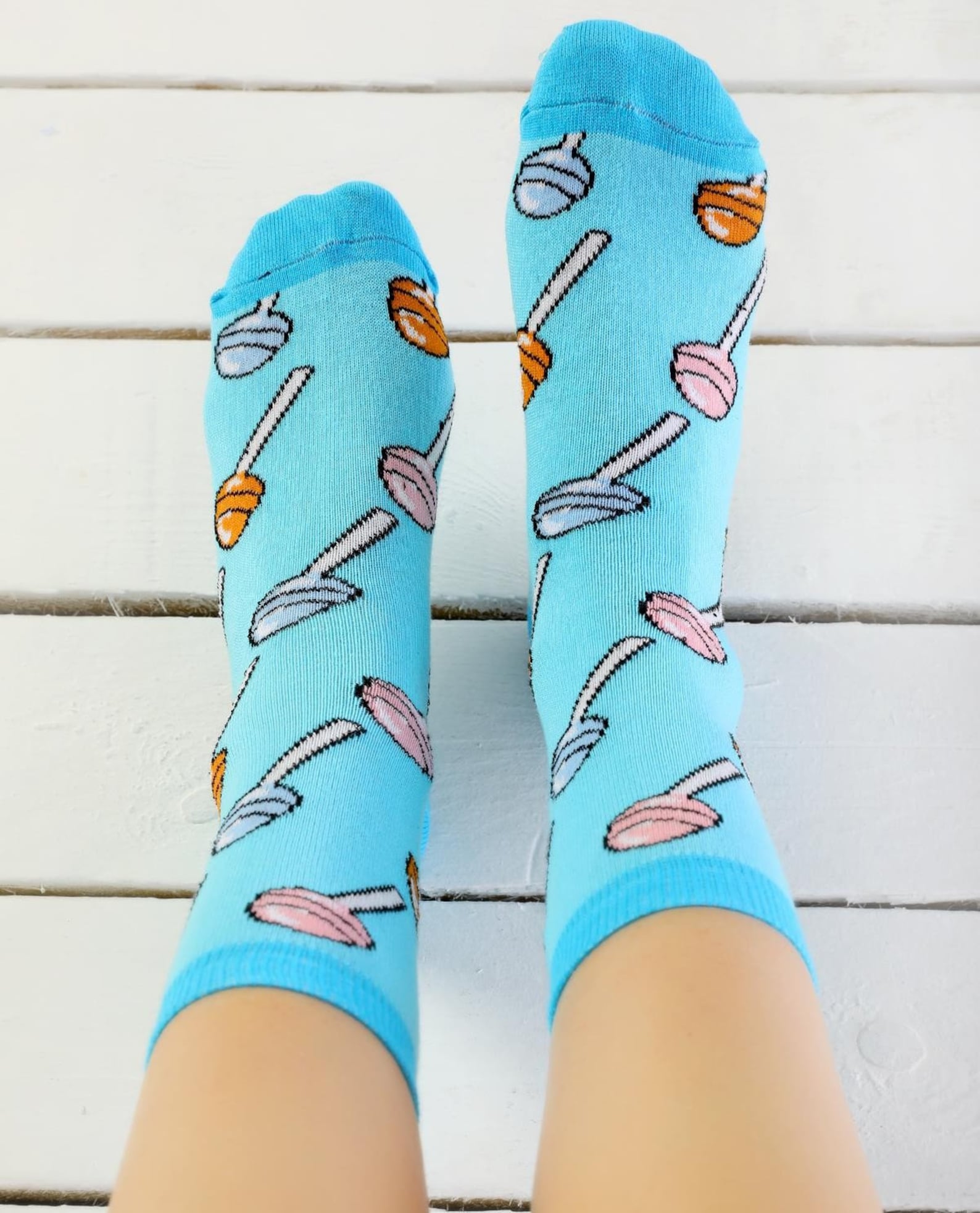 Vrouwen Lollipop Socks Blauw / Sugar Socks / Lollipop Lady - Etsy Nederland