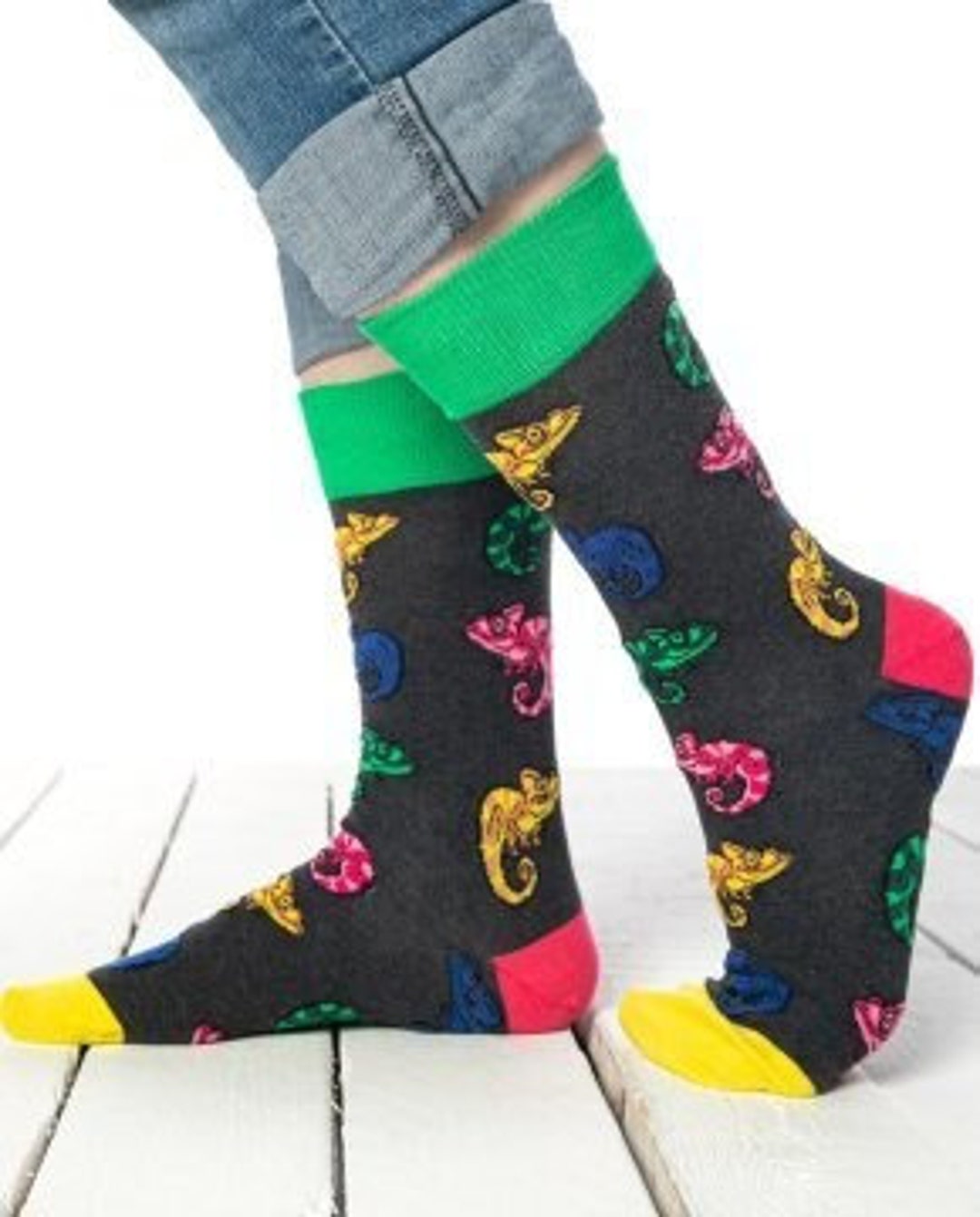Chameleon Socks/men Socks/socks - Etsy