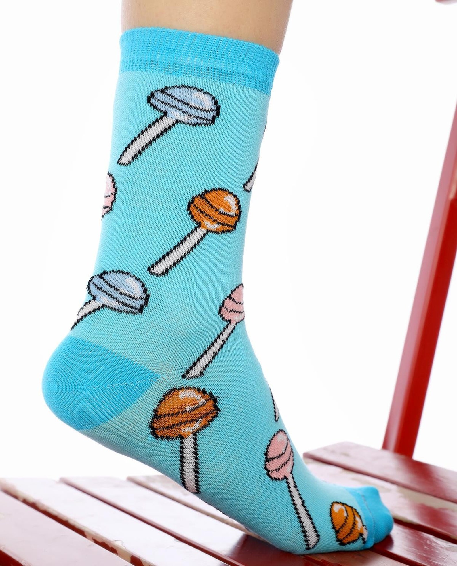 Vrouwen Lollipop Socks Blauw / Sugar Socks / Lollipop Lady - Etsy Nederland