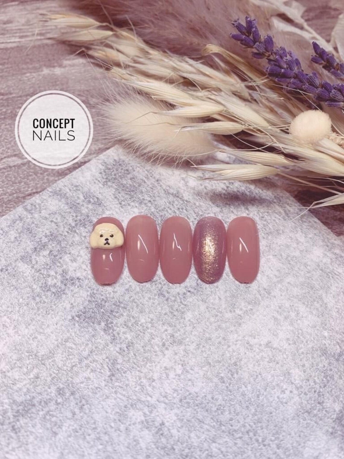 Poodle Puppy Press on Nail Set With Prep Kit - Etsy