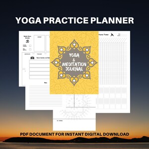 Printable Yoga Planner Yoga Journal Printable Meditation | Etsy