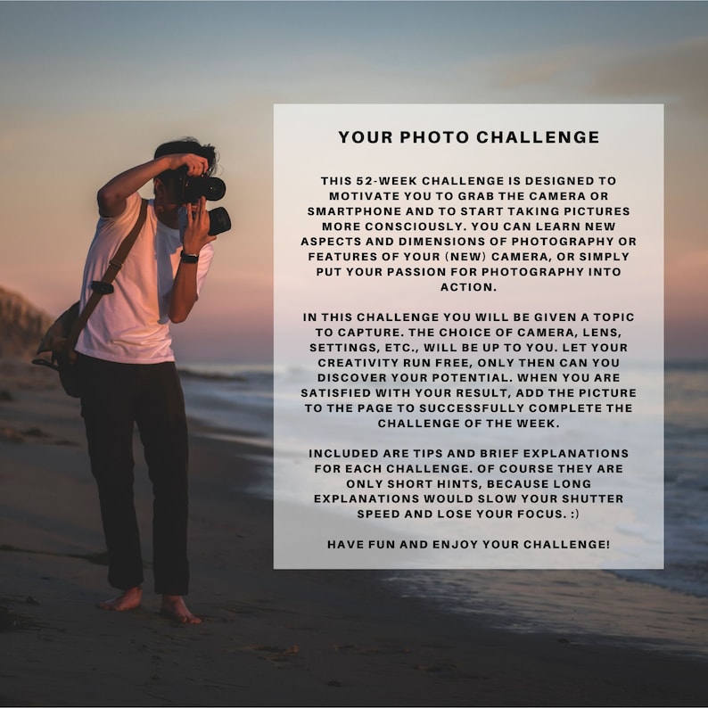 Photography Assignment Ideas, Photo Prompts & Tasks, Photography ...