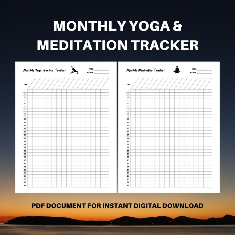 Printable Yoga Planner, Yoga Journal Printable, Meditation Journal ...